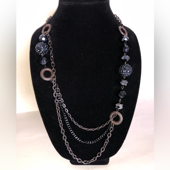 Vintage | Jewelry | Vintage Designer Signed Black Crystals Multiple ...